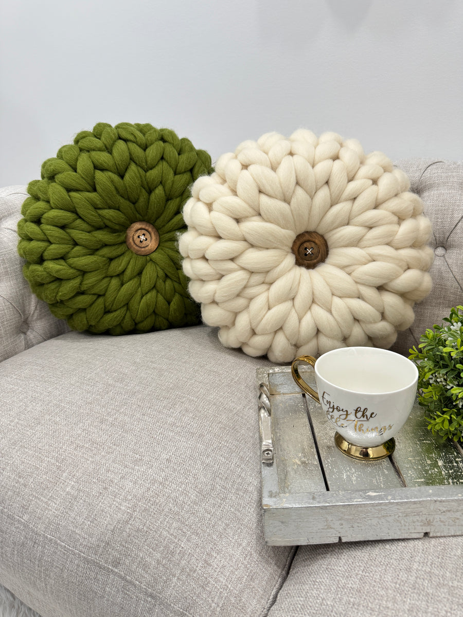 Round Pillow, Merino Wool Pillow – BeCozi