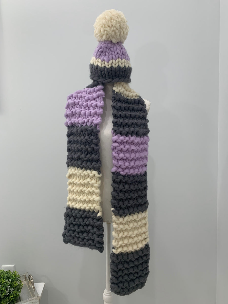 Hat and Scarf Set, printed pattern – BeCozi