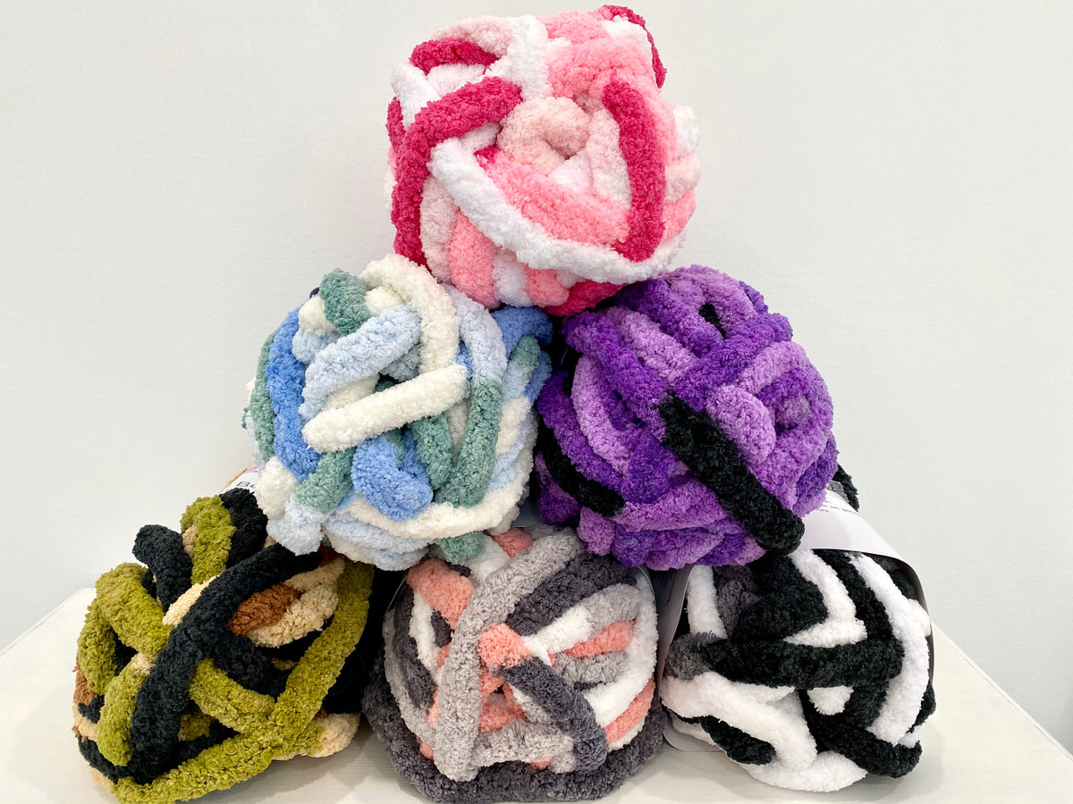 Variegated Chunky Chenille Yarn – BeCozi