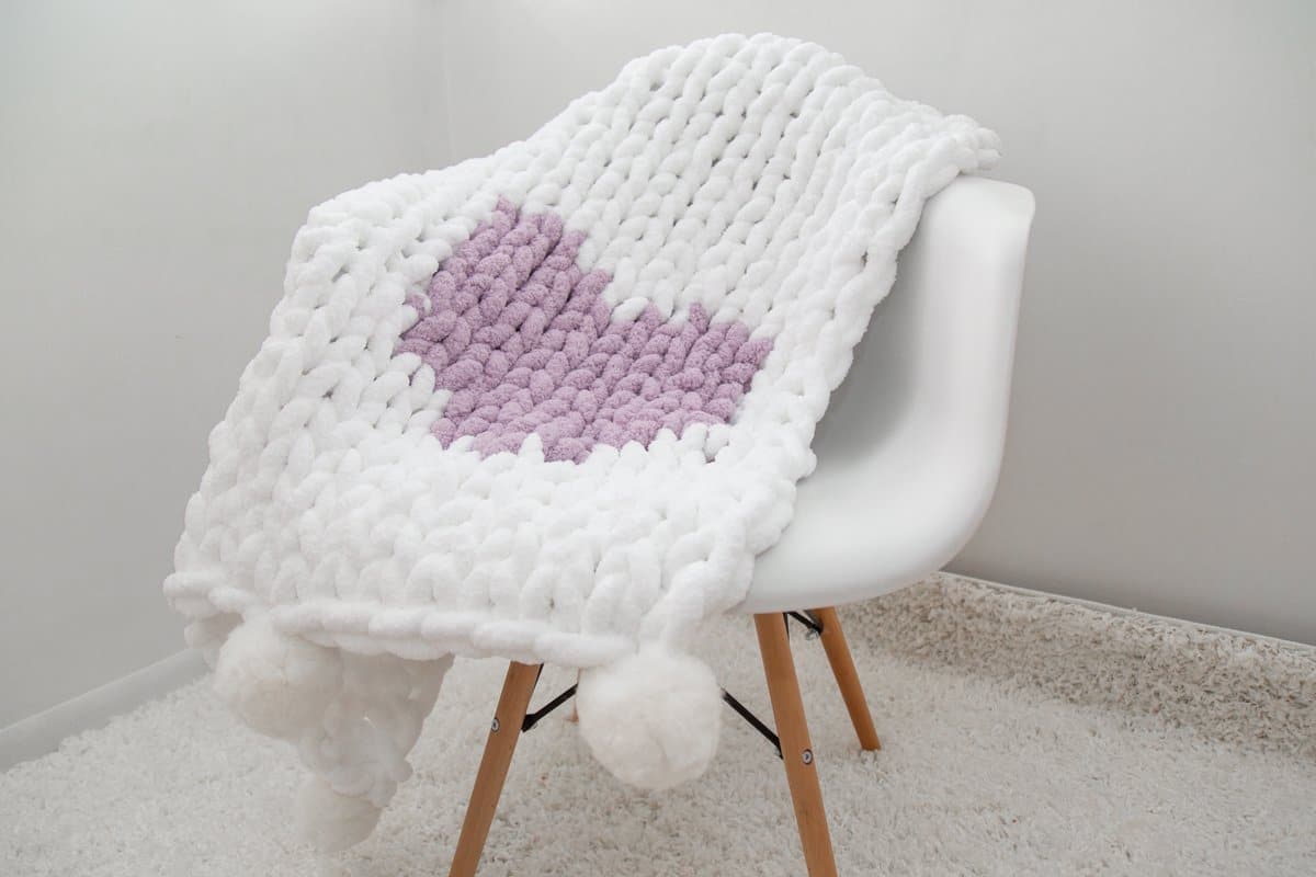 Chunky Knit Chenille Yarn blanket – BeCozi