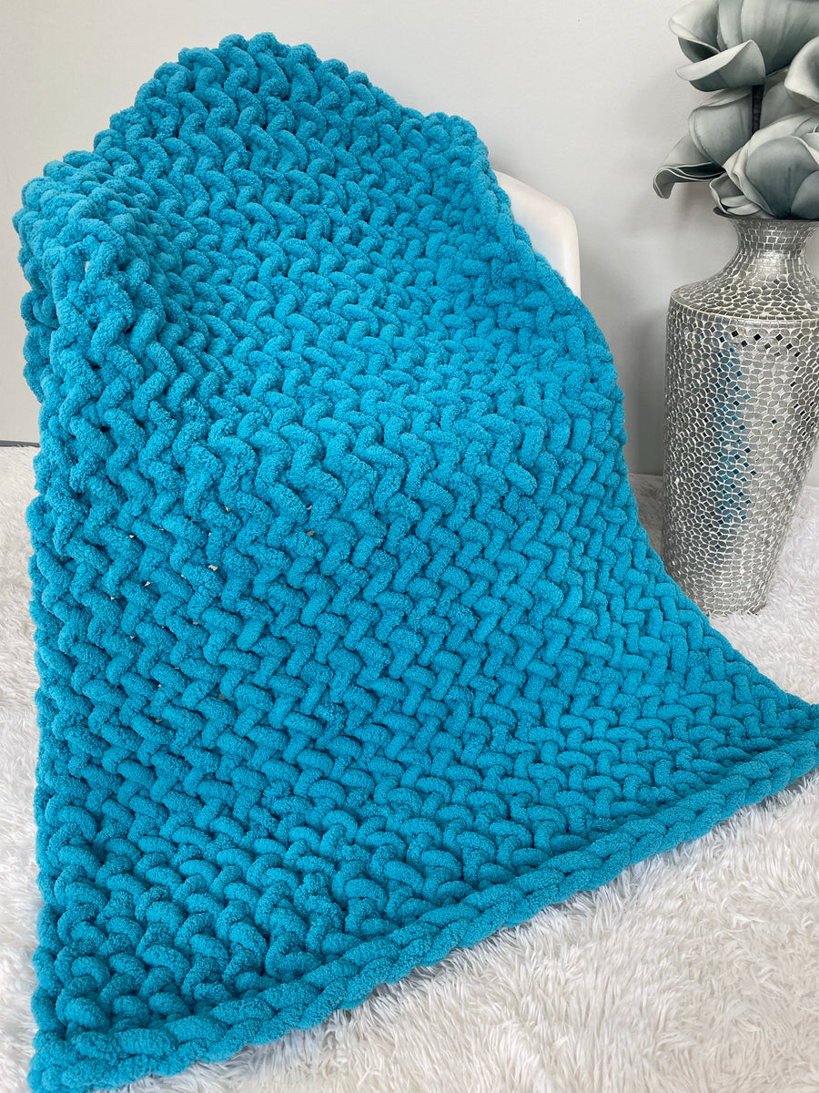 Chunky Knit Vegan Yarn blanket – BeCozi